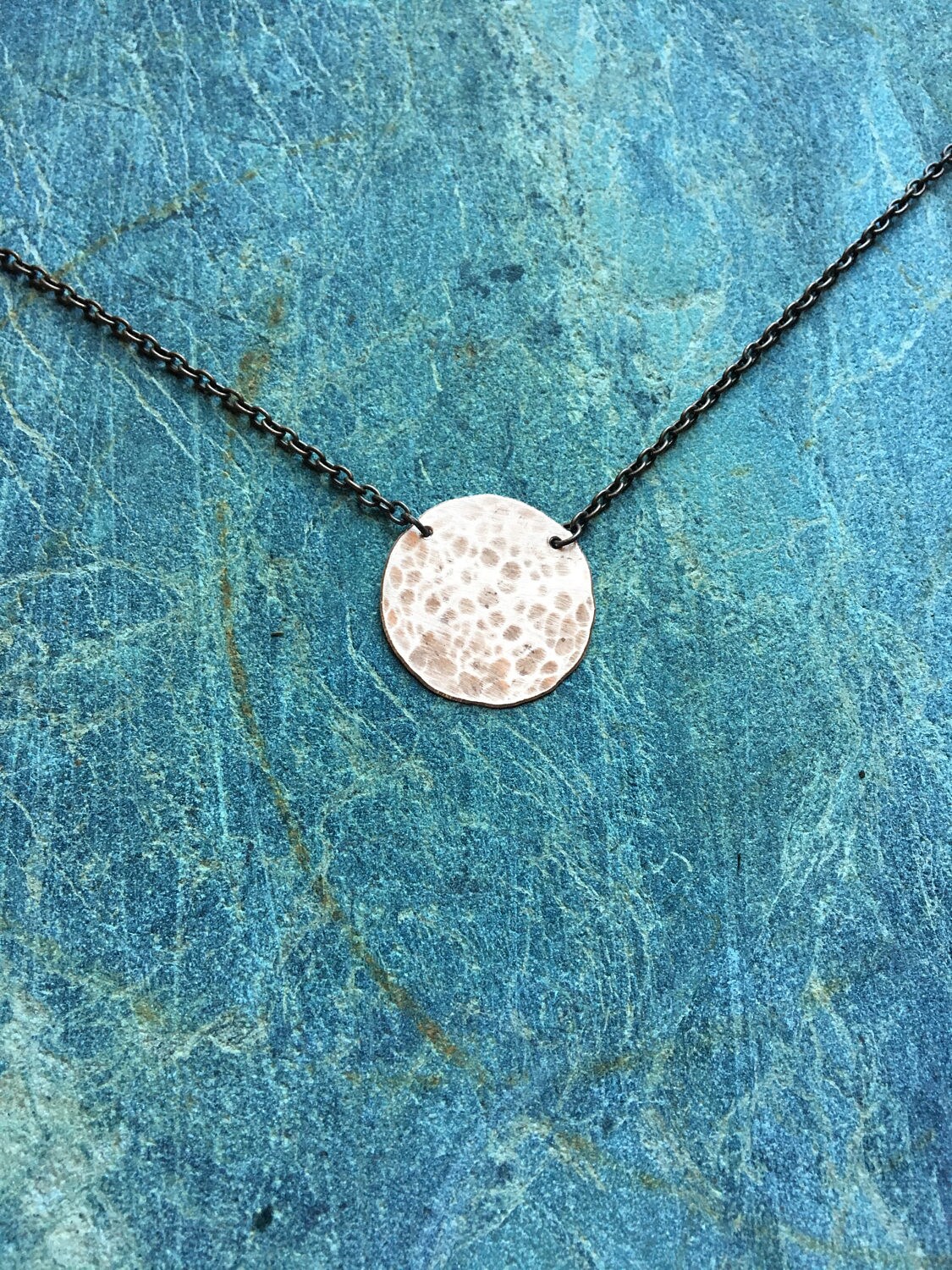 Moon Necklace, Full Moon Necklace, Celestial, Moon, Copper Moon ...