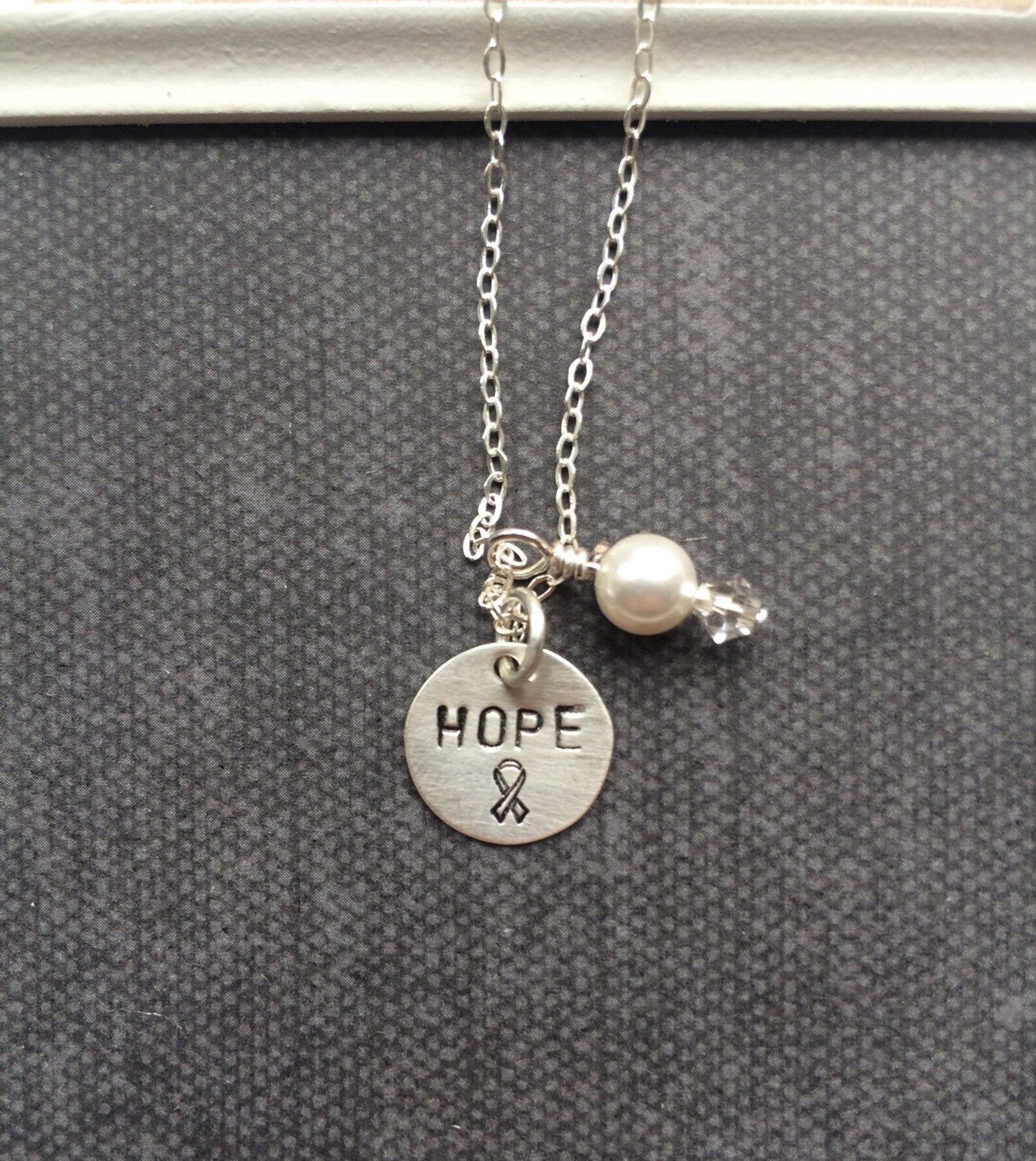 Hope Necklace Inspirational Necklace Awareness Jewelry Awareness ...