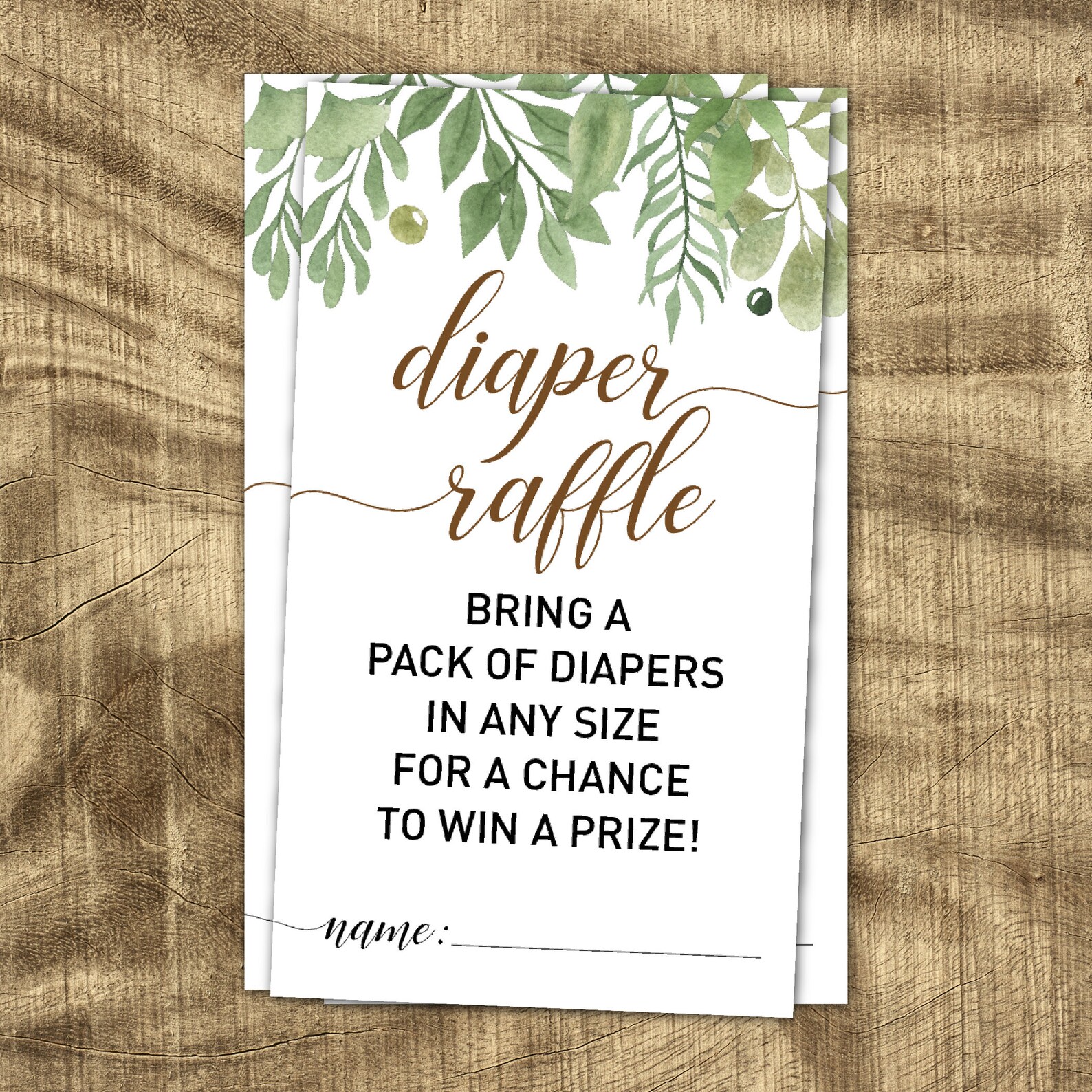 Diaper Raffle Sign and Ticket Printable Diaper Raffle Sign - Etsy Canada