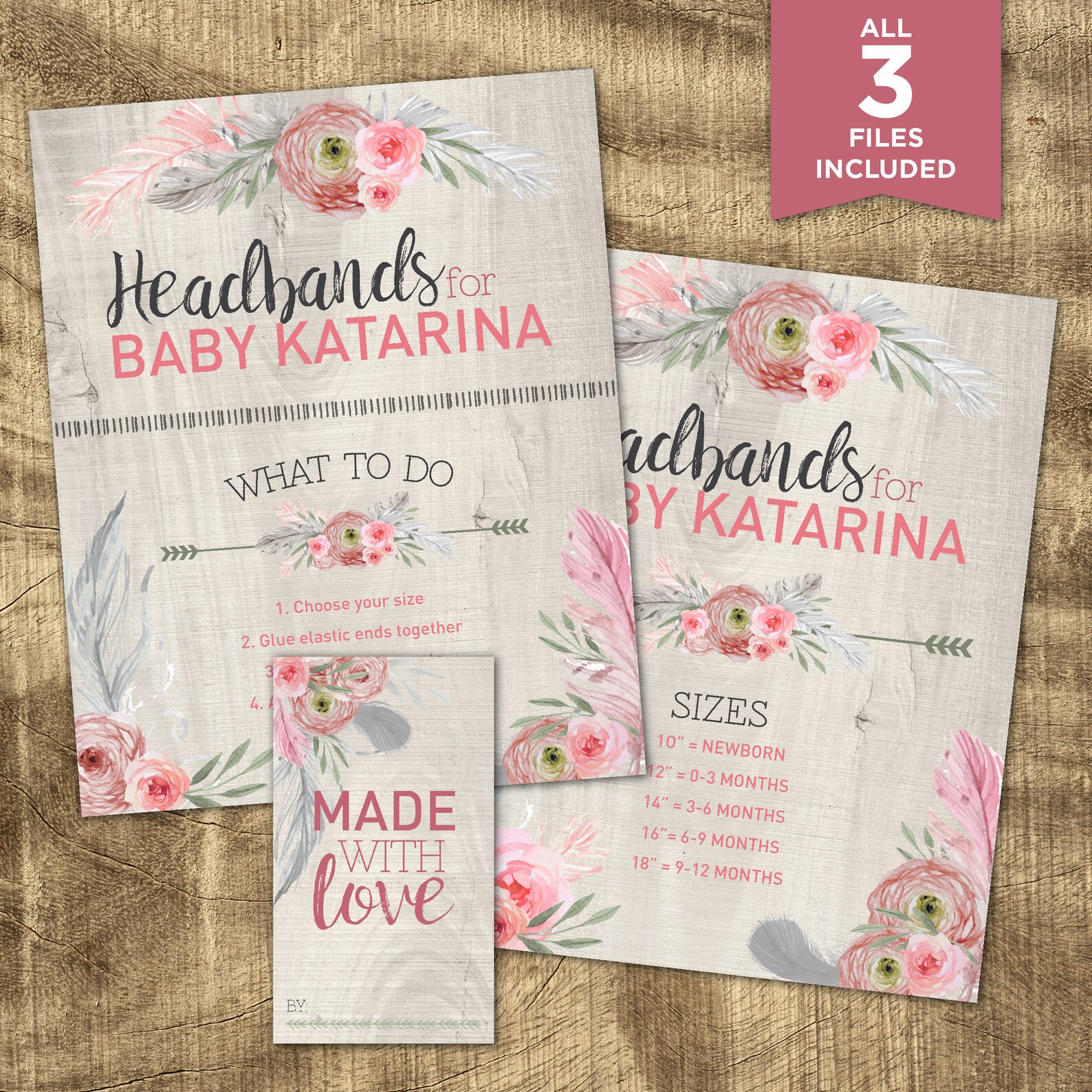 Baby Shower Headband Station Sign Baby Girl Shower Activity - Etsy