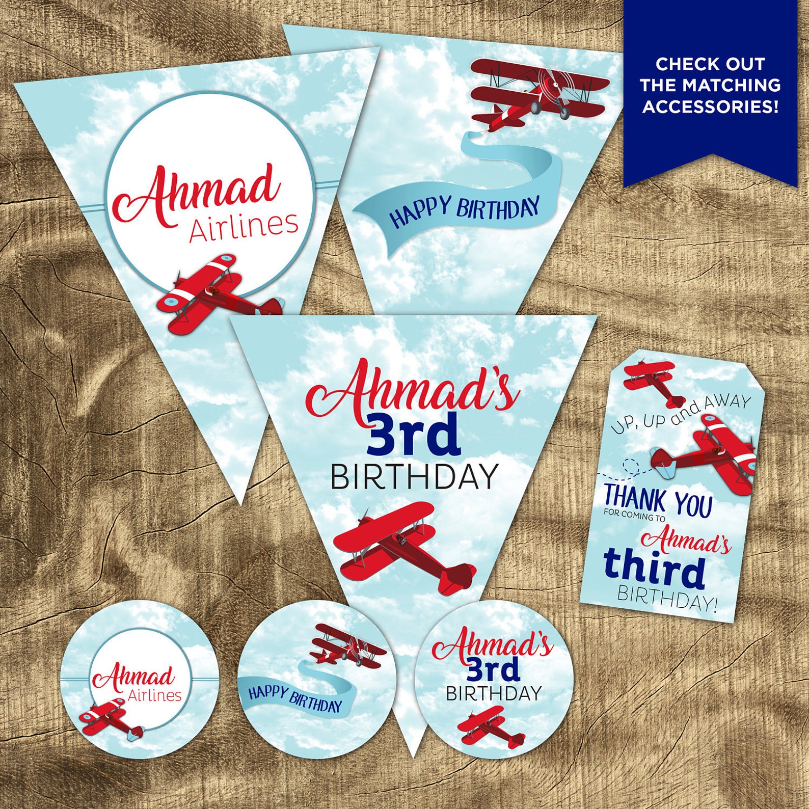 Airplane Theme Birthday Invitation Kit, Boarding Pass Invitation ...
