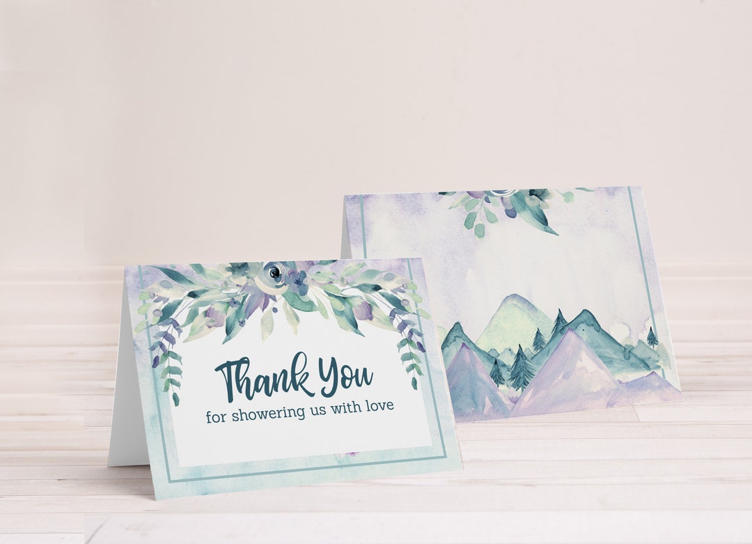 Baby Shower Thank You, Adventure Thank You Card, Folded Thank You ...