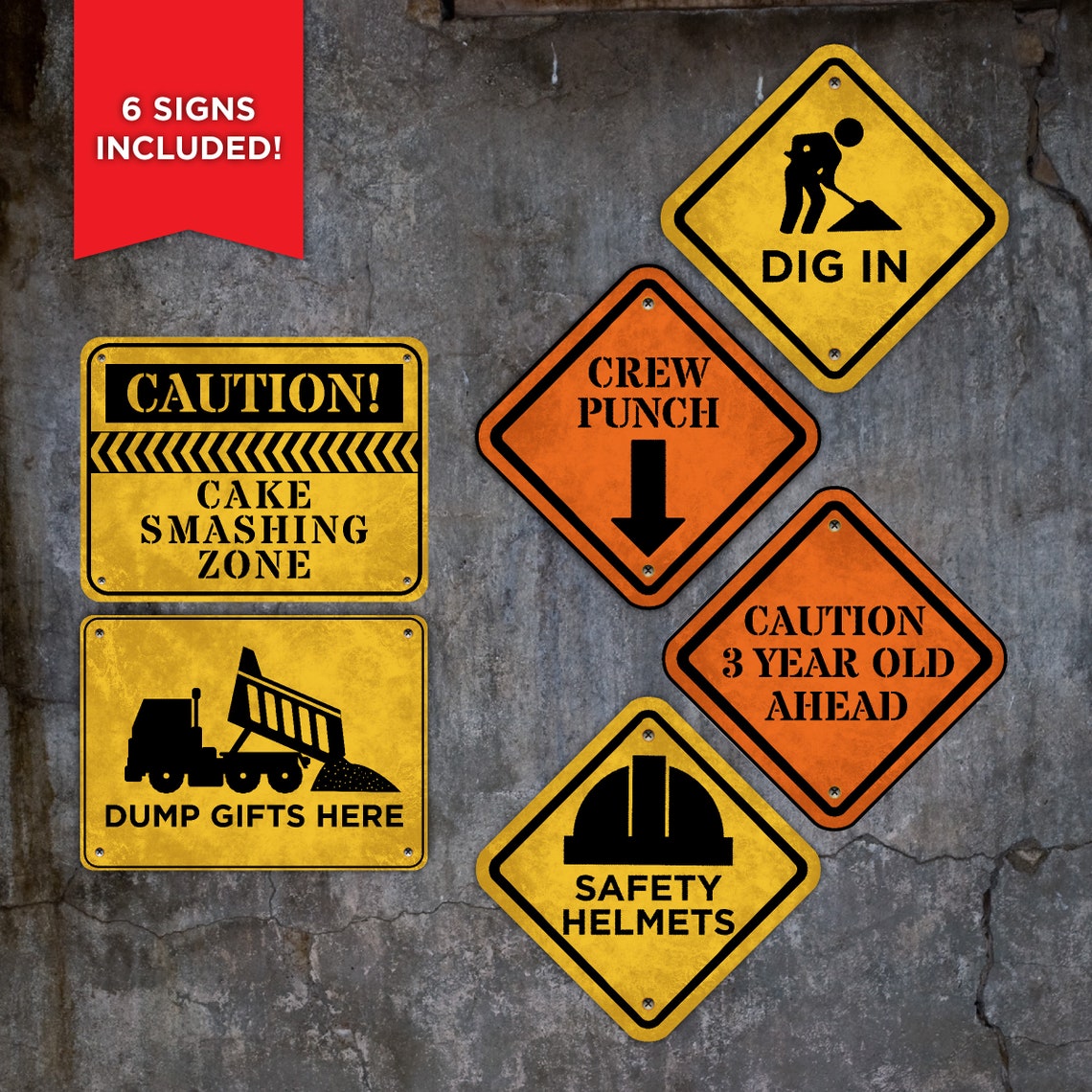 Construction Theme Birthday Signs Birthday Theme for Boys - Etsy