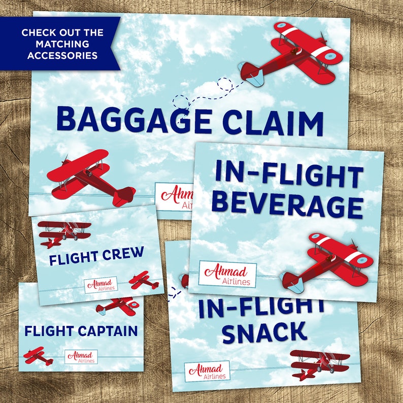 Airplane Party Decor Baggage Drop Off sign Custom Party | Etsy