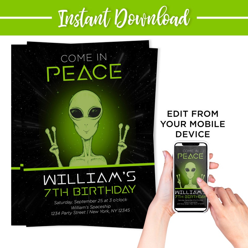 Alien Birthday Party - Etsy