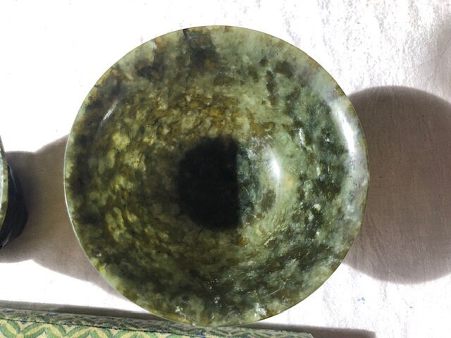 2 Jade Bowls With 1 Pair of Jade Chopsticks - Etsy