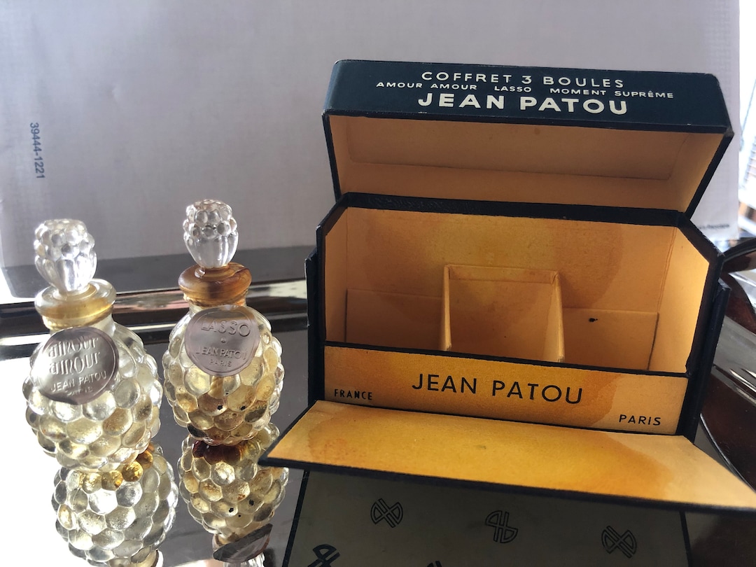 Vintage Jean Patou Glass Bottle Perfume Set of Two Bottles - Etsy