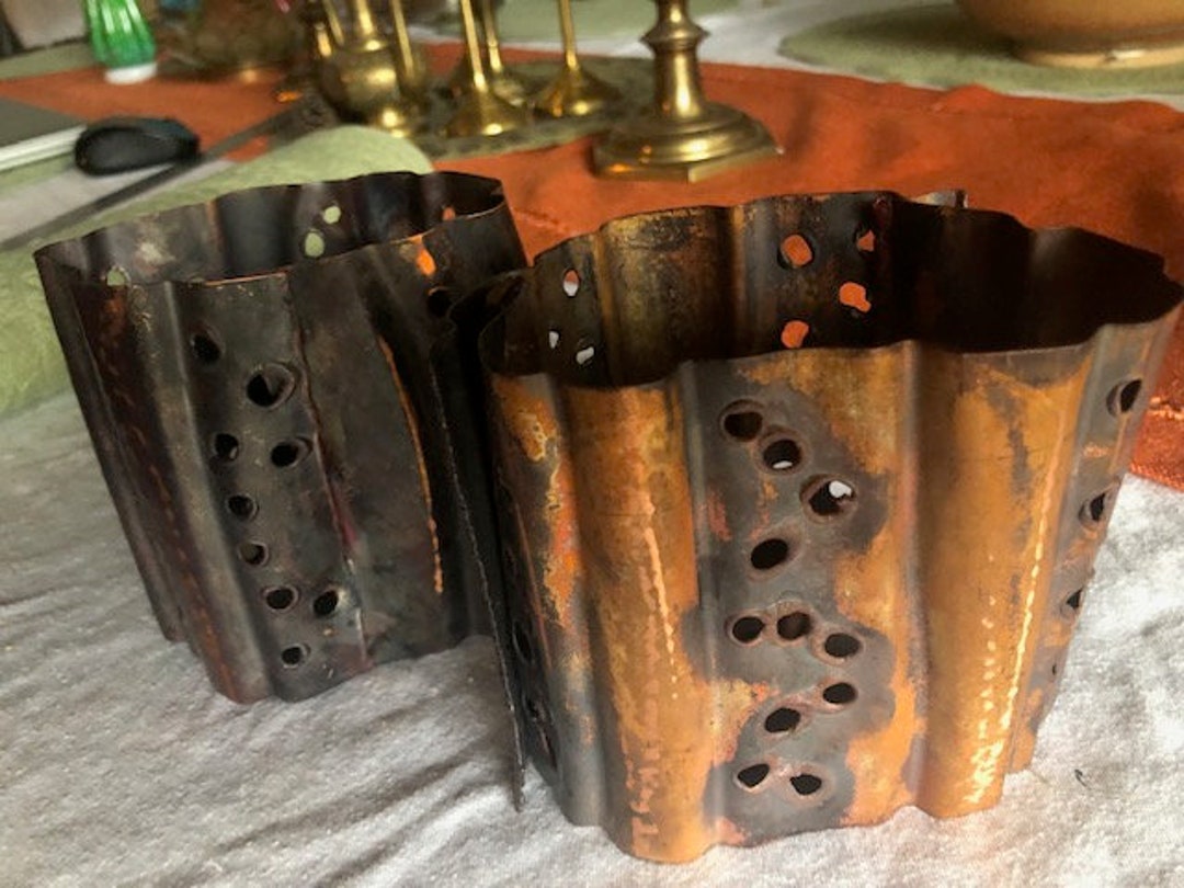 Set of Two Copper Votives - Etsy