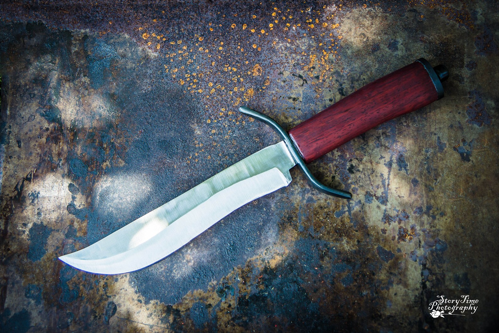 Texas Recurve Bowie Knife (custom Made, Hand Forged, High Carbon Steel ...