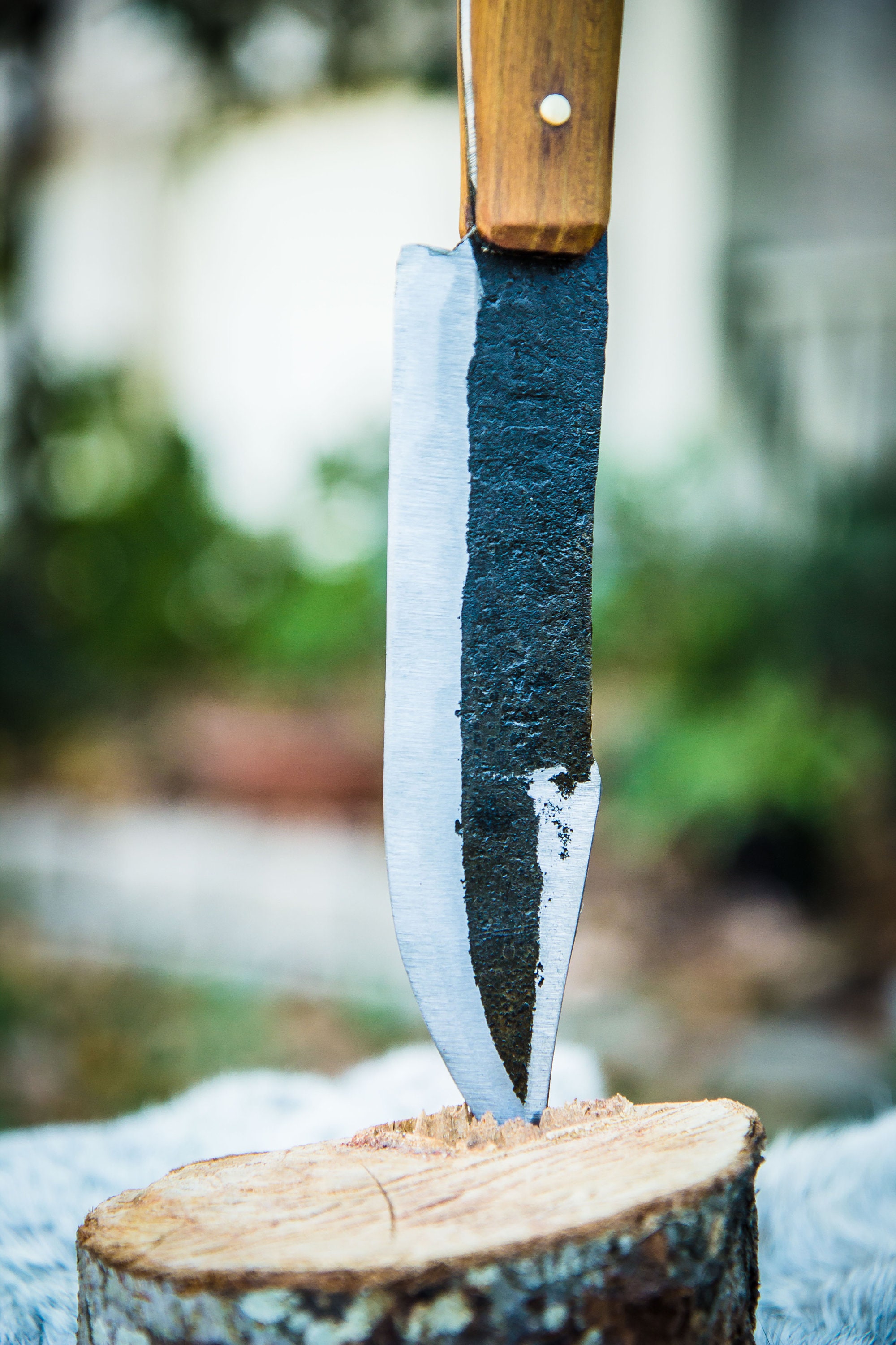 Rustic Hunting Knife (hand Forged), Utility Knife/camping Knife - Etsy