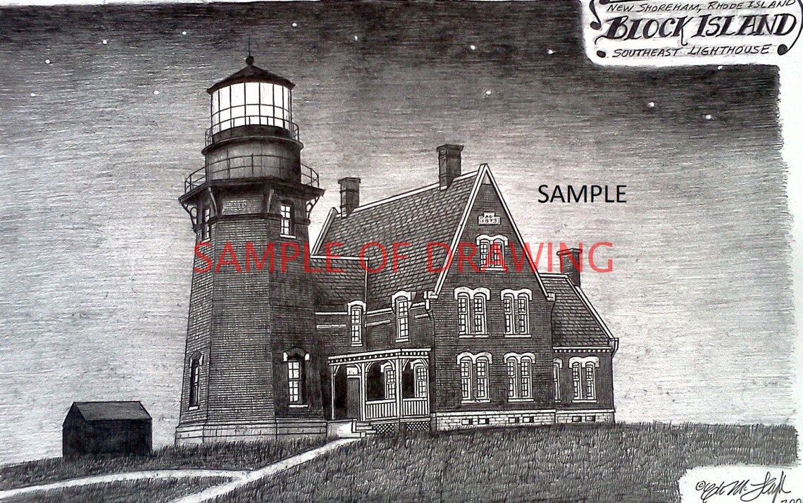 Block Island Southeast Lighthouse in Rhode Island - Etsy