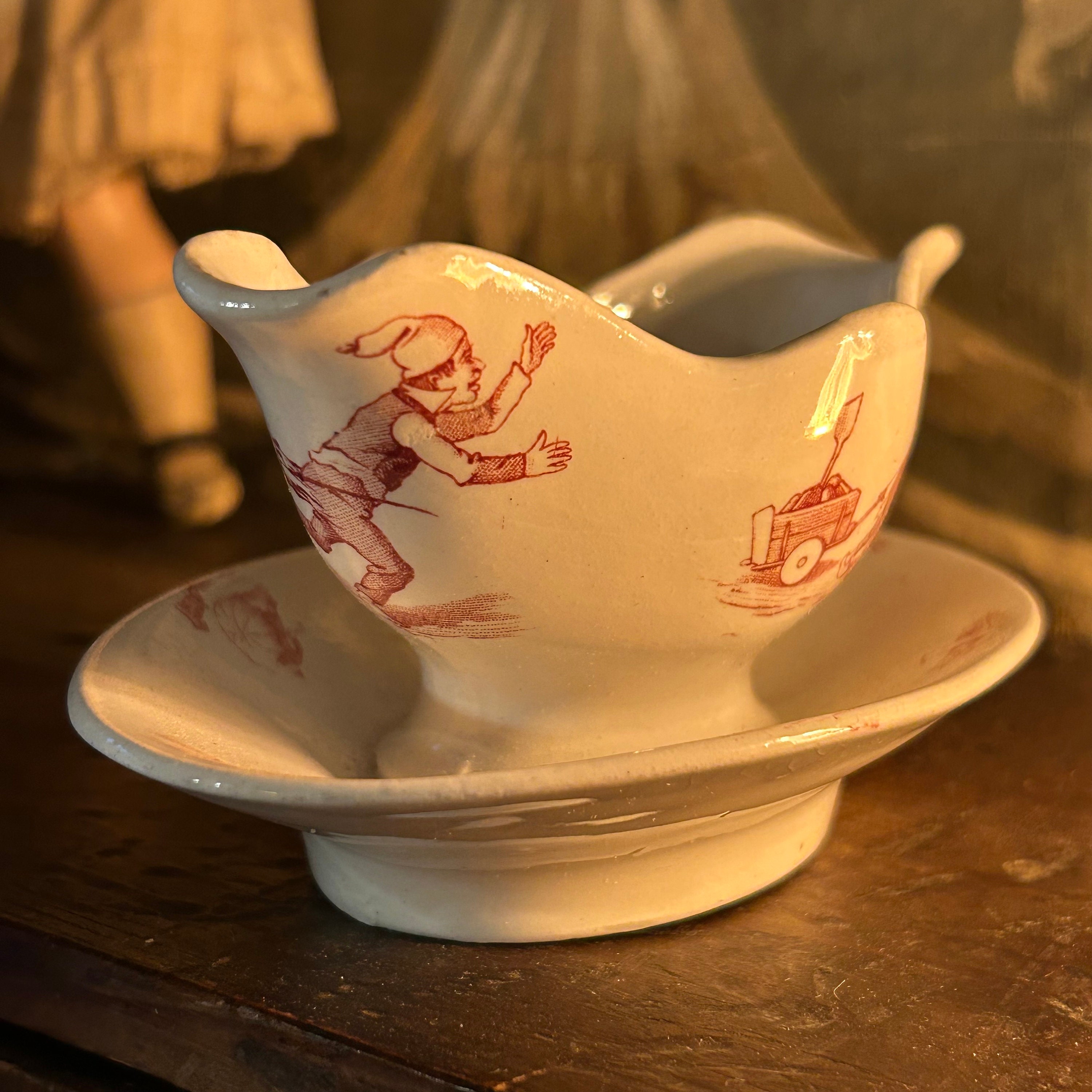 A Beautiful Antique French Childs Teaset Saucier With Animals - Etsy