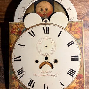 Antique Grandfather Clock Face Hand Painted Moon Face - Etsy