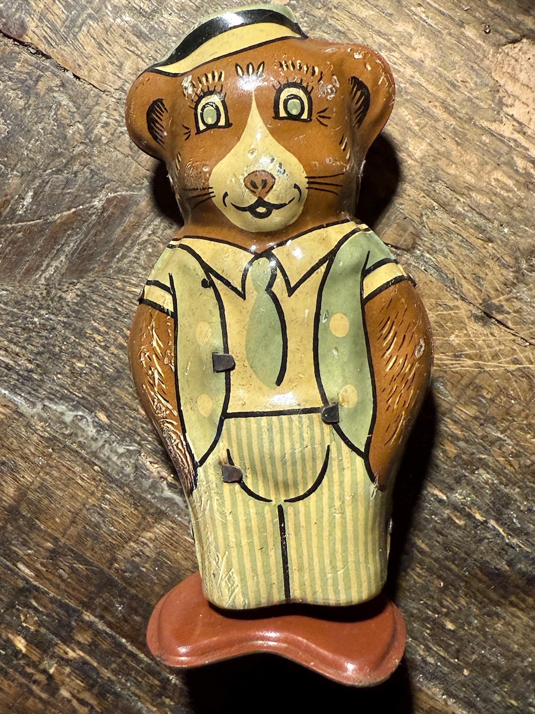 Vintage Clockwork Toy Teddy Bear - Etsy
