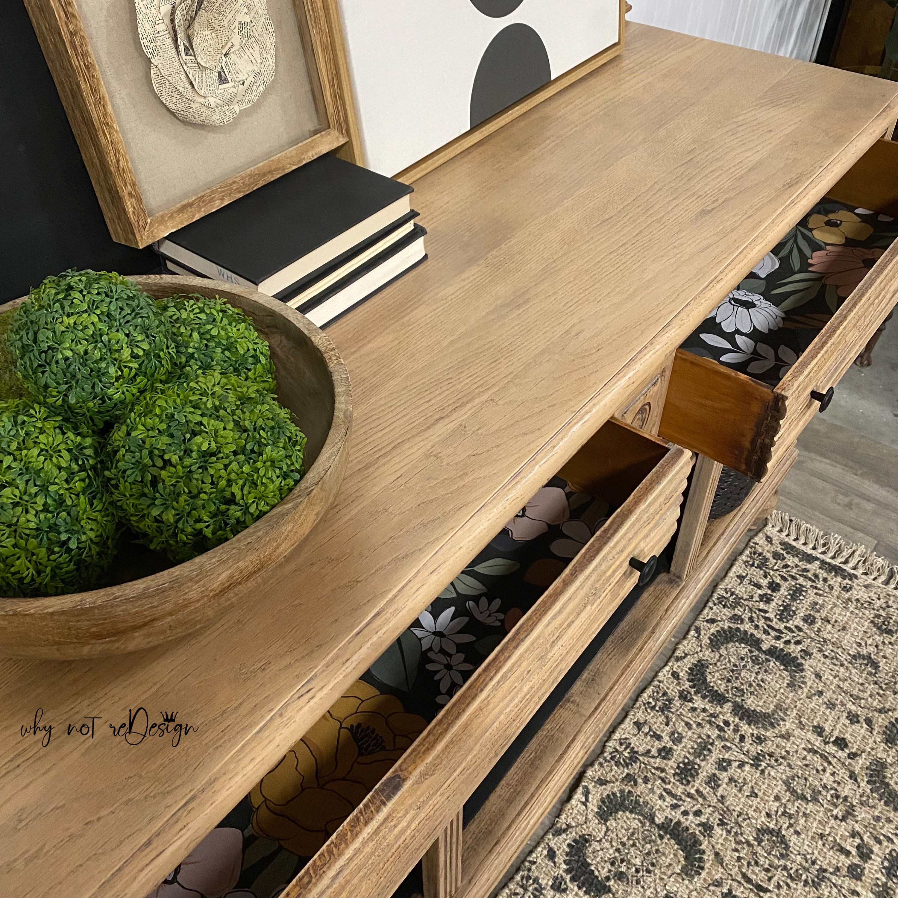 Bare Wood Oak Buffet Server TV Entertainment Unit - Etsy