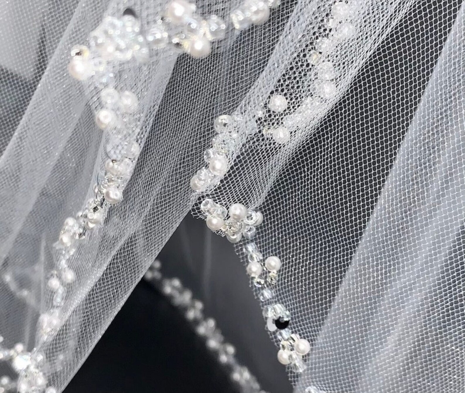 Cathedral Beaded Wedding Veil Cathedral Beaded Edge Veil - Etsy
