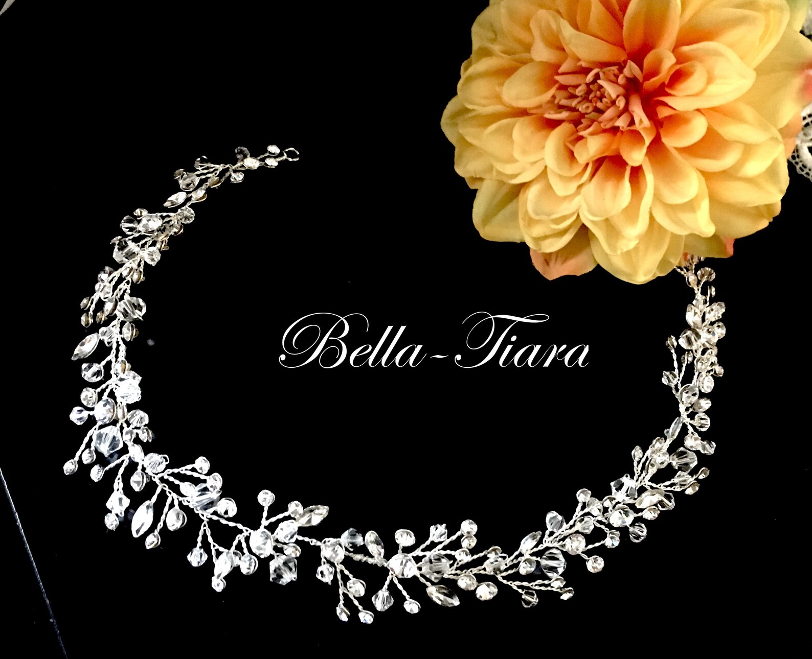 Crystal Hair Vine Wedding Crystal Headpiece Swarovski Etsy