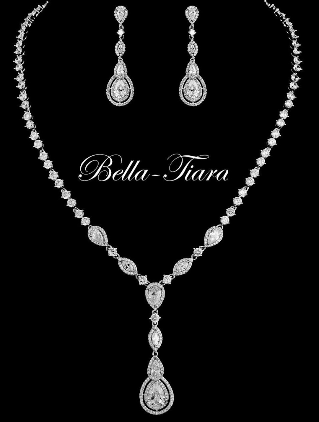 Wedding Necklace Set, Bridal Jewelry, Bridal Necklace and Earring Set ...