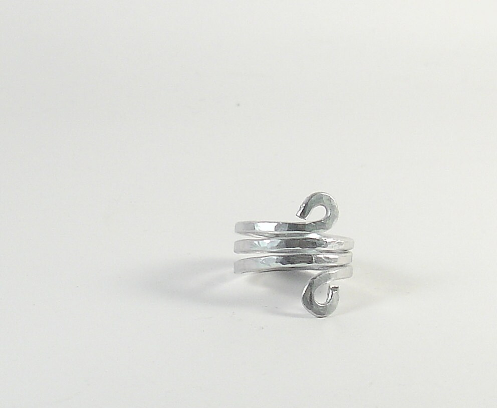 Big Wrapped Aluminium Ring. Lightweight Rings for Women. Contemporary ...