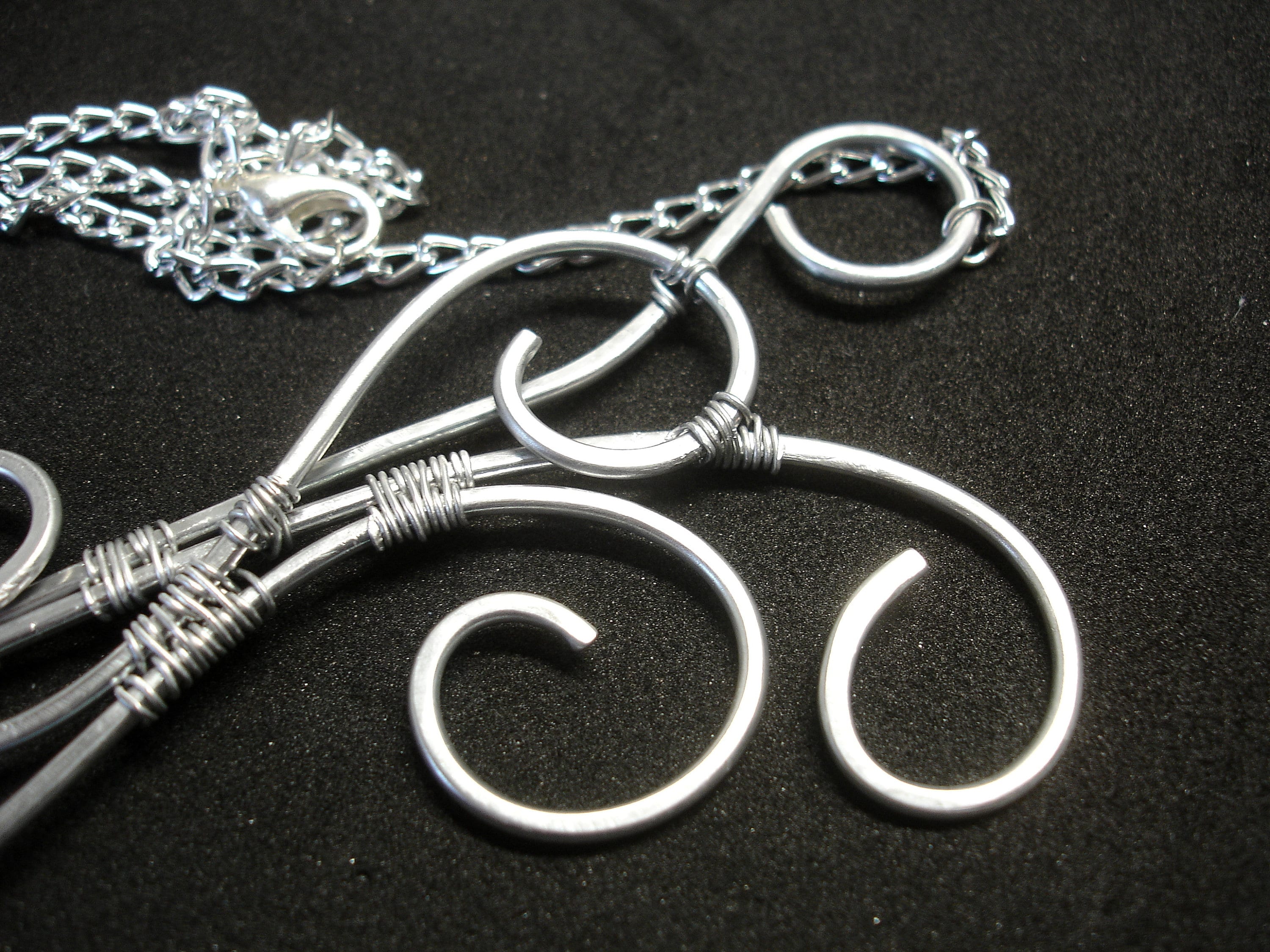 Aluminium Wire Jewelry. Statement Necklace. Aluminium Necklace ...