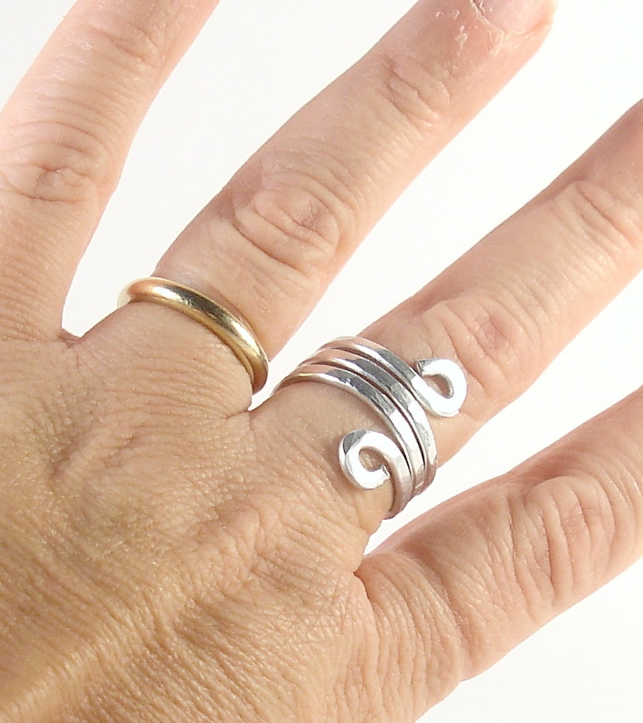 Big Wrapped Aluminium Ring. Lightweight Rings for Women. Contemporary ...