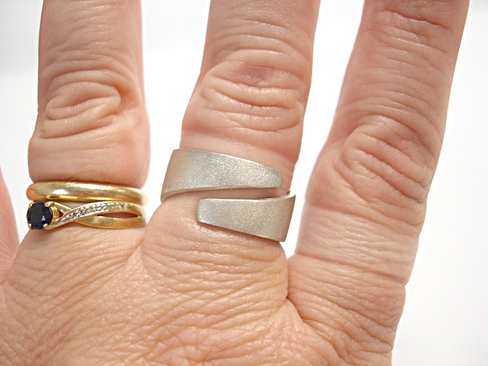 Silver Wrap Rings for Women. Bypass Ring. Band Sterling Silver Womens ...