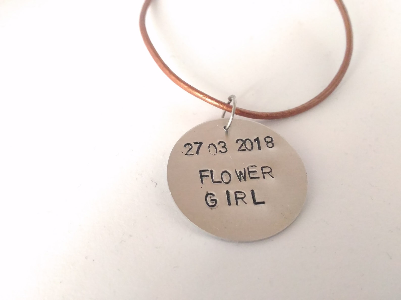 Personalized Flower Girl Tag. Flower Girl Necklace. Personalized Dog ...