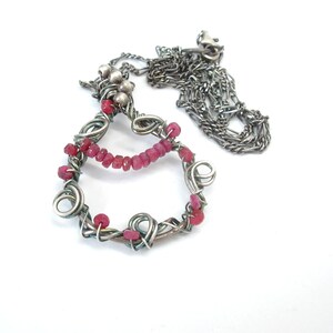 Ruby Necklace. Silver Necklace. Unique Necklaces for Women. - Etsy