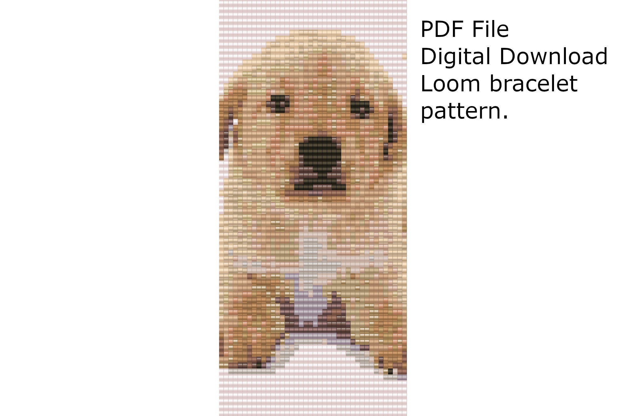 Dog Bead Pattern. Loom Beading Pattern. Delica Bracelet Pattern. Loom ...