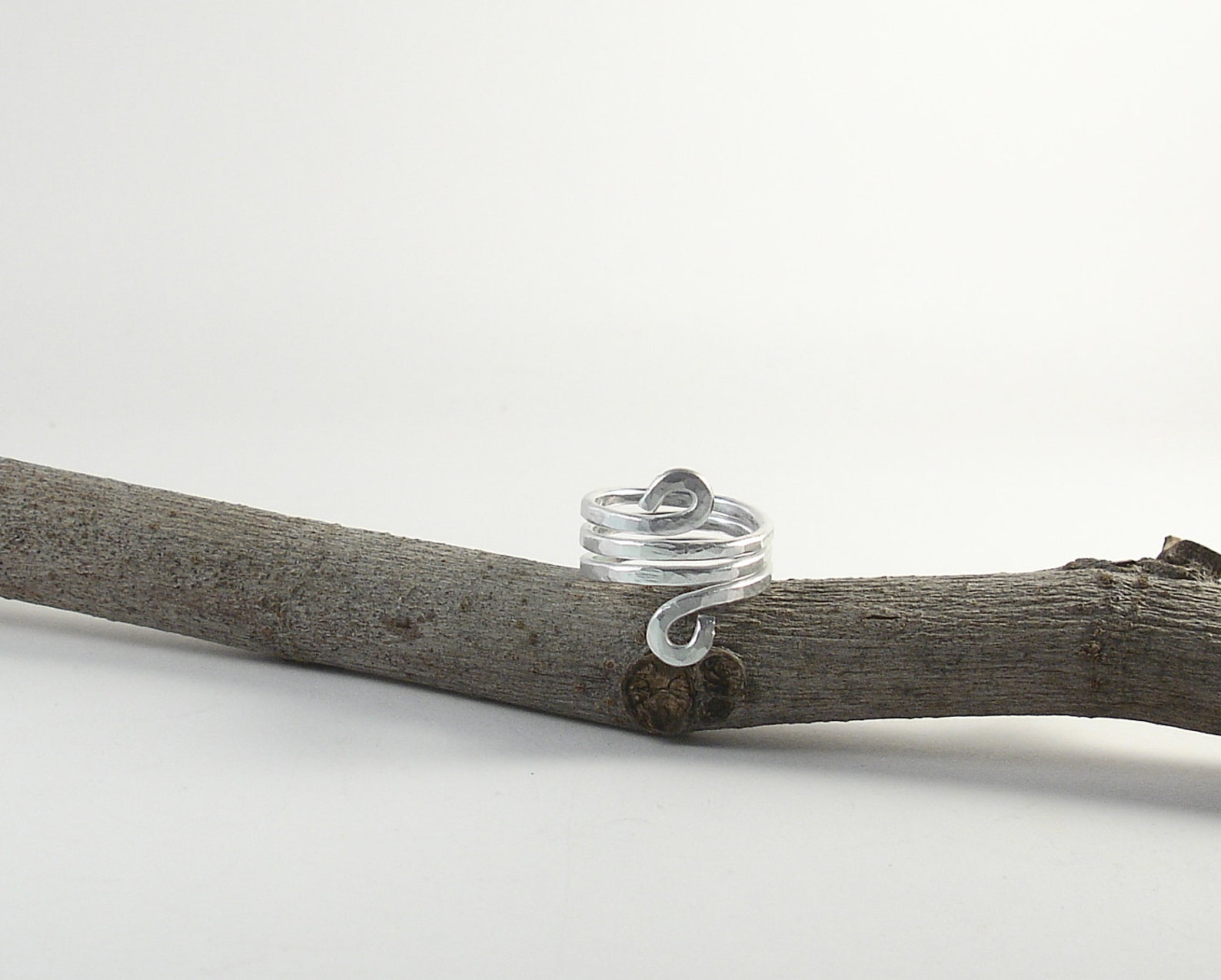Big Wrapped Aluminium Ring. Lightweight Rings for Women. Contemporary ...