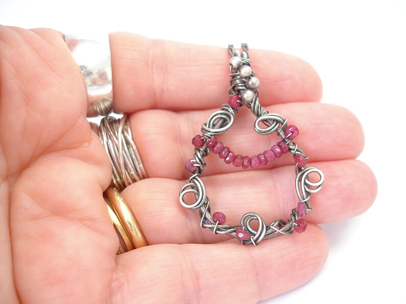 Ruby Necklace. Silver Necklace. Unique Necklaces for Women. - Etsy