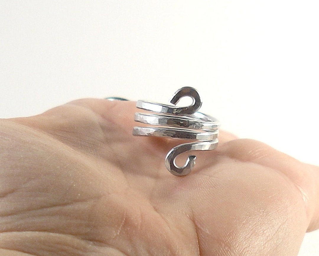Big Wrapped Aluminium Ring. Lightweight Rings for Women. Contemporary ...