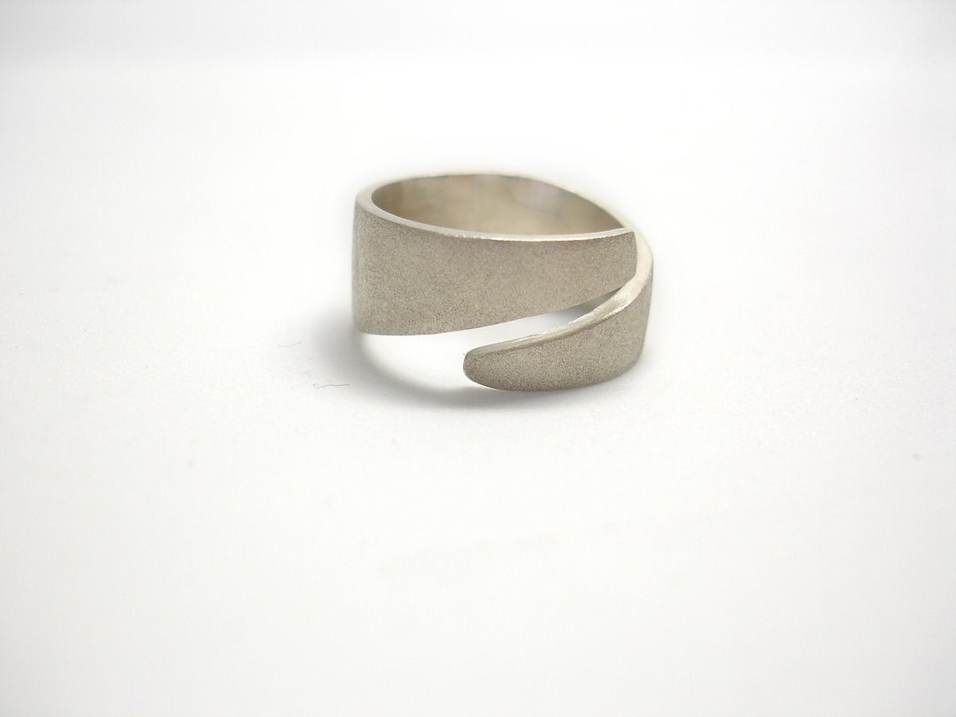 Silver Wrap Rings for Women. Bypass Ring. Band Sterling Silver Womens ...