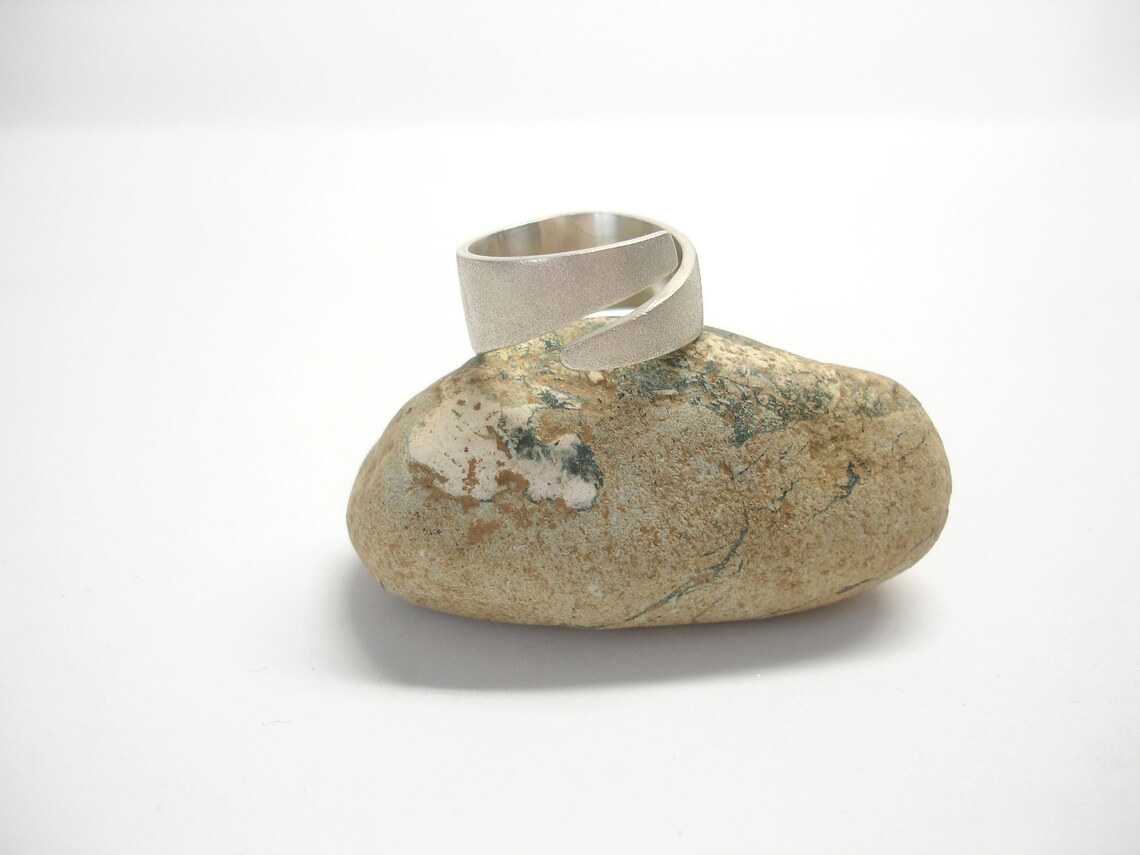 Silver Wrap Rings for Women. Bypass Ring. Band Sterling Silver Womens ...