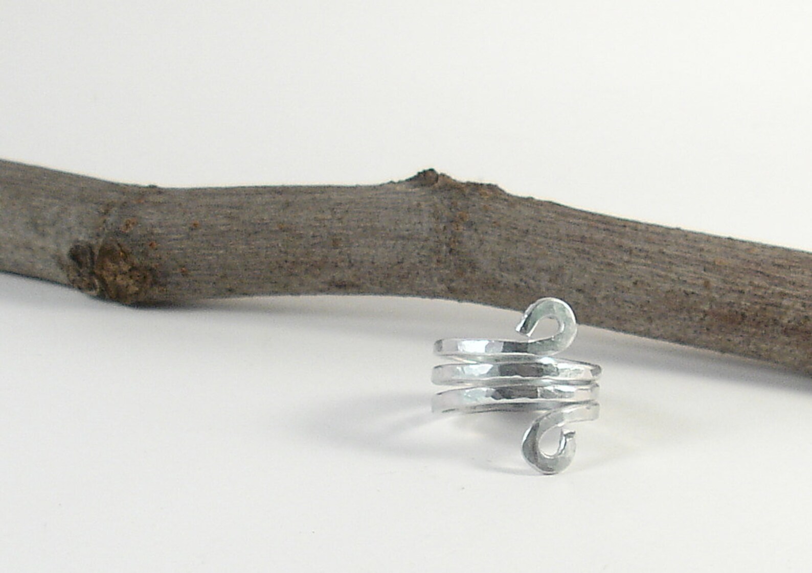 Big Wrapped Aluminium Ring. Lightweight Rings for Women. Contemporary ...