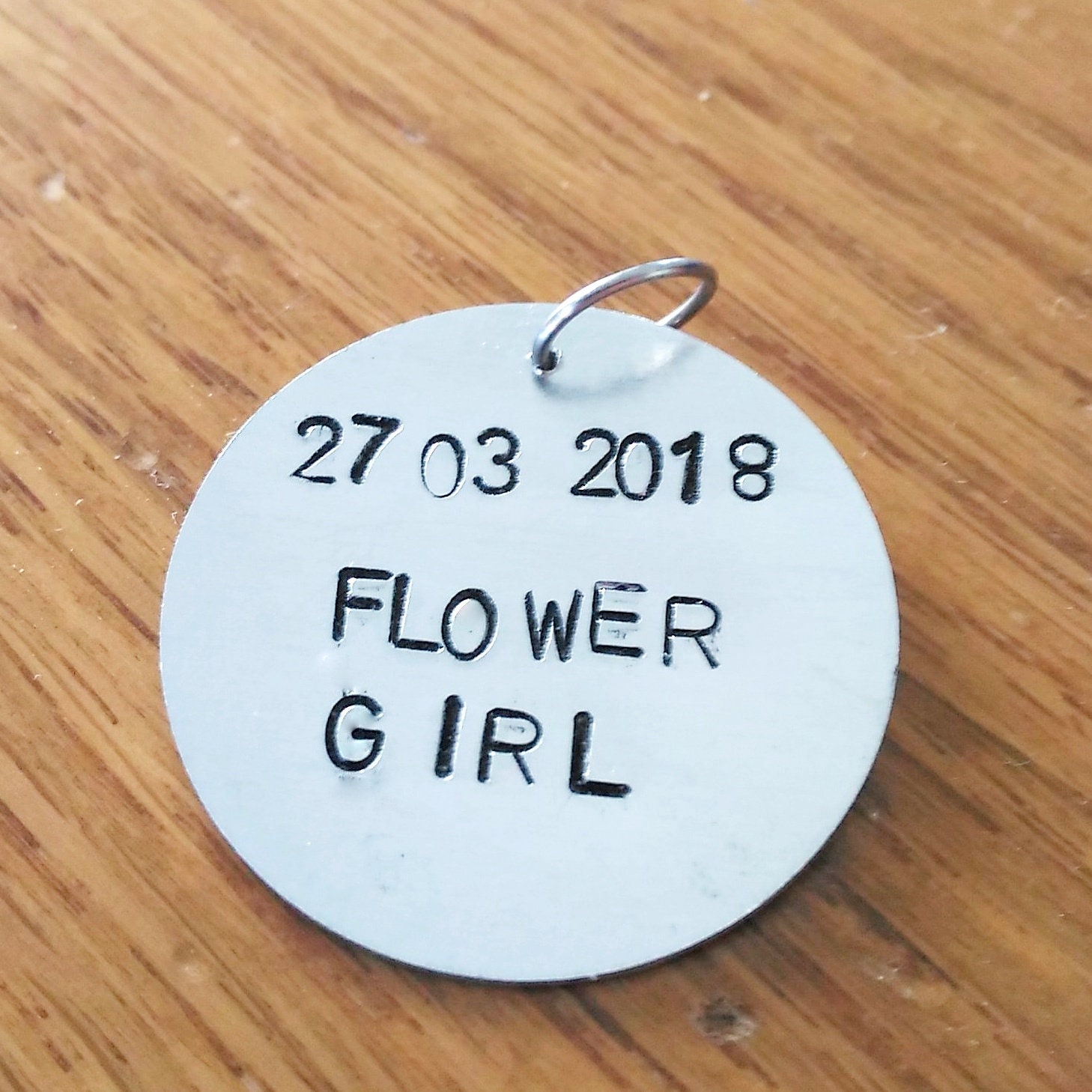 Personalized Flower Girl Tag. Flower Girl Necklace. Personalized Dog ...