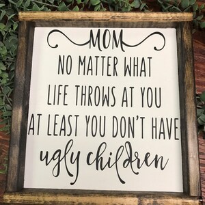 Funny Mom Sign: Hand-painted Farmhouse Style Wood Sign - Etsy