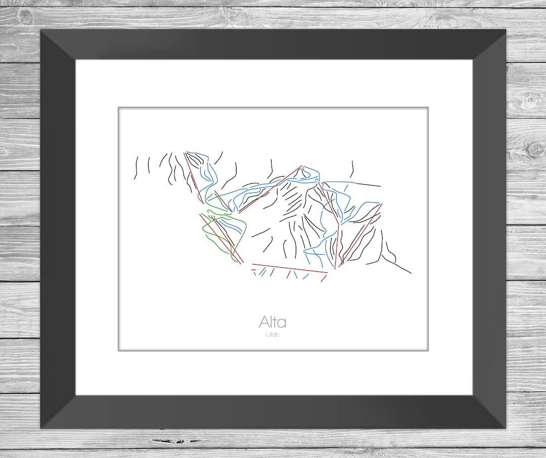 Alta Ski | Alta Utah | Alta Map | Alta Art | Alta Trail Map | Alta ...