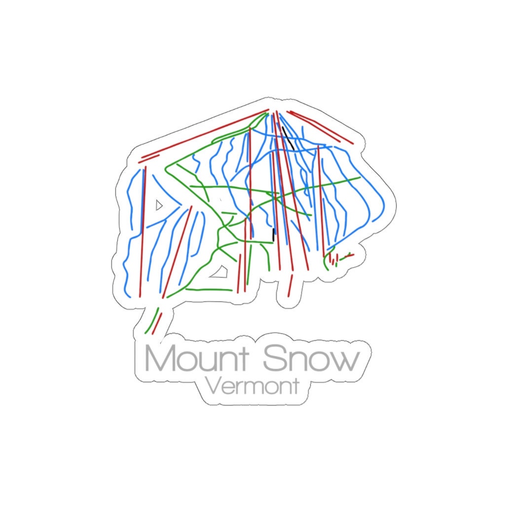 Mount Snow Vermont Sticker | Tail Map Sticker | Ski Sticker | Snowboard ...