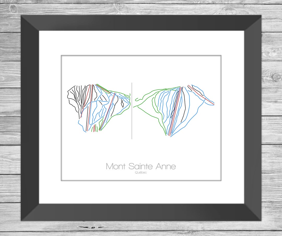 Mont Sainte Anne Ski | Quebec | Sainte Anne Map | Tremblant Art ...