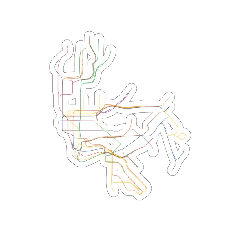 New York City Subway Map Sticker Train Map Metro Map Nyc - Etsy