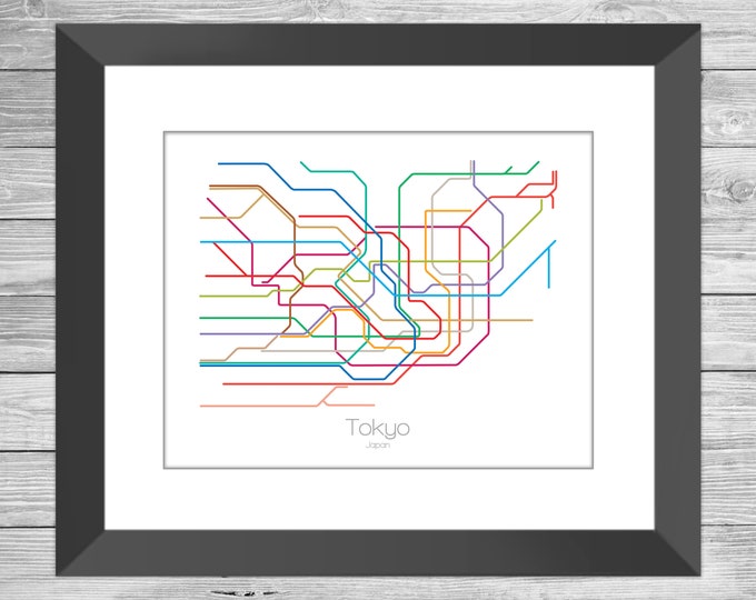 Tokyo Subway Map, Metro Alphabet Poster, Japan Underground Print ...