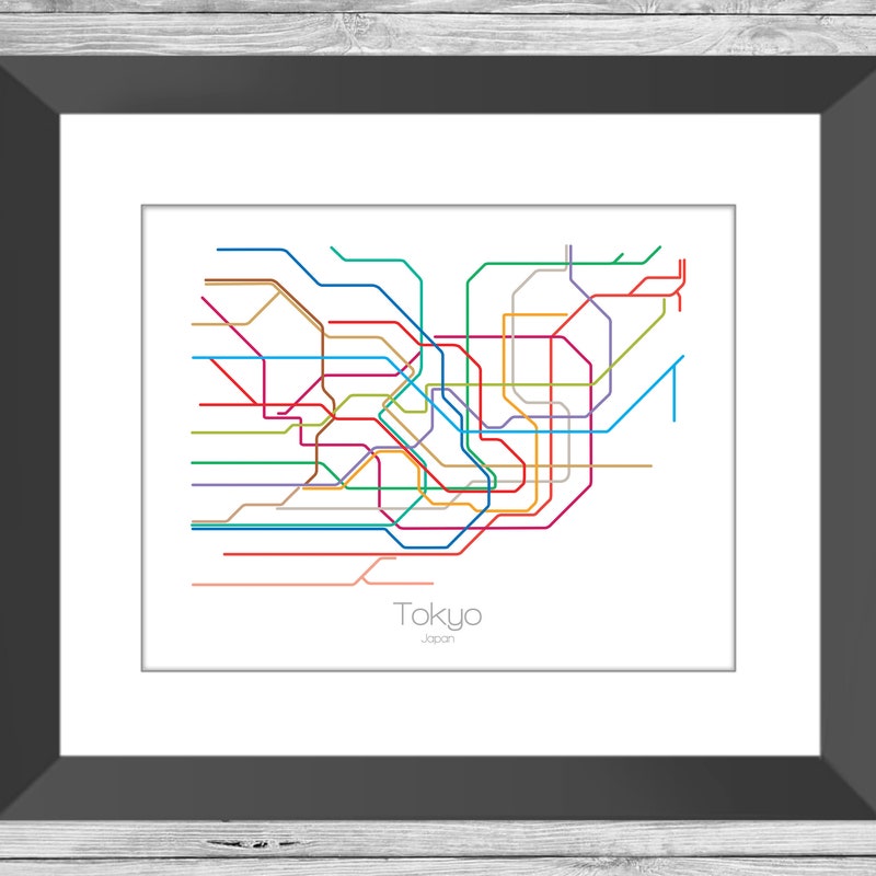 Tokyo Subway Map - Etsy