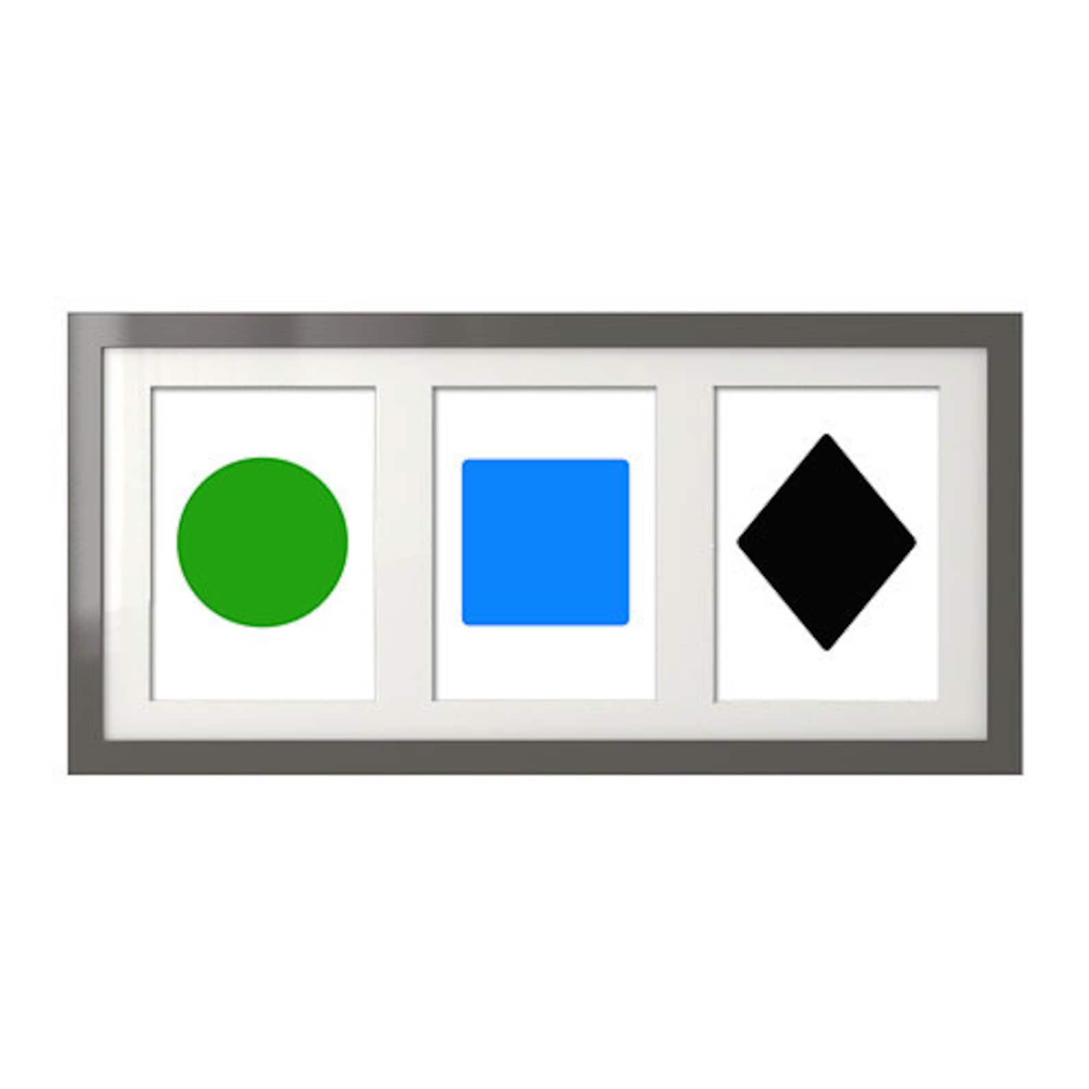Simple Ski Signs 5x7 Green Circle Blue Square Black - Etsy