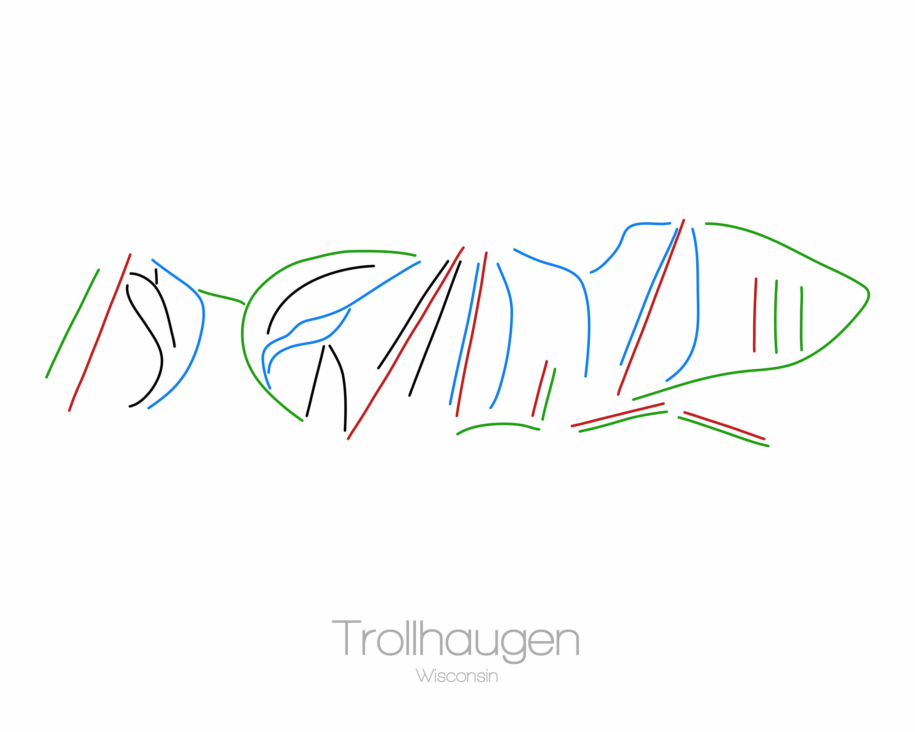 Trollhaugen Ski / Wisconsin / Ski Map / Trollhaugen Art / - Etsy España
