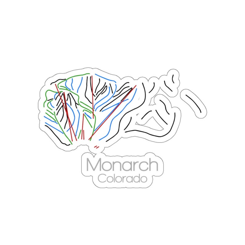 Monarch Colorado Sticker Tail Map Sticker Ski Sticker - Etsy