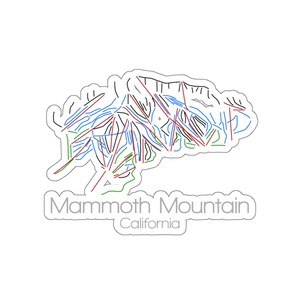 Mammoth California Sticker | Tail Map Sticker | Ski Sticker | Snowboard ...