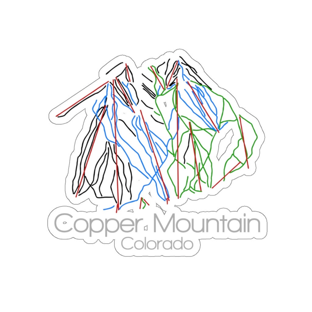 Copper Mountain Colorado Sticker Tail Map Sticker Ski - Etsy