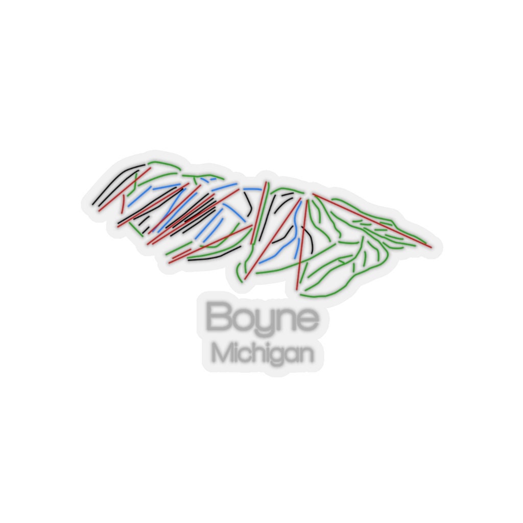 Boyne Michigan Sticker Tail Map Sticker Ski Sticker - Etsy