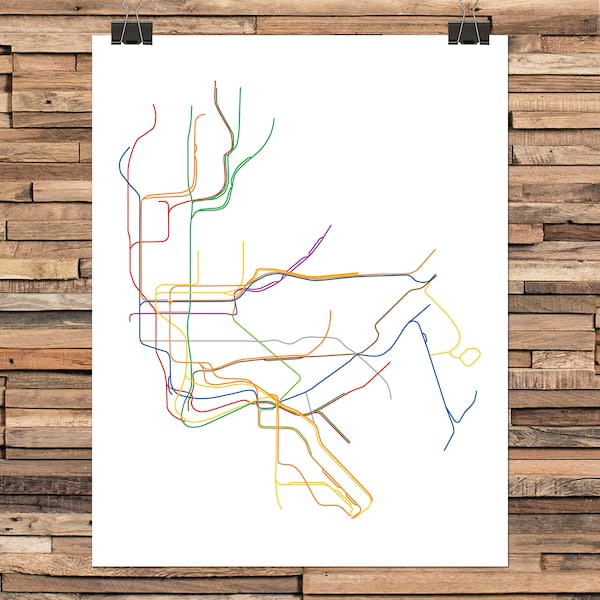 New York Subway Map - Etsy